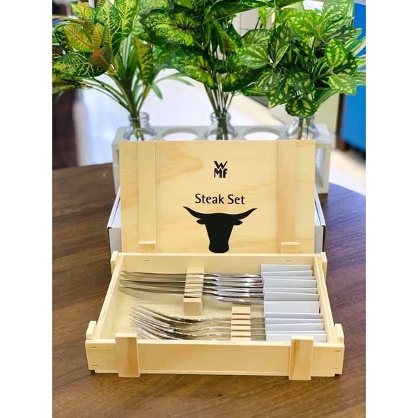 BỘ DAO DĨA WMF STEAK SET 12 món kèm hộp gỗ