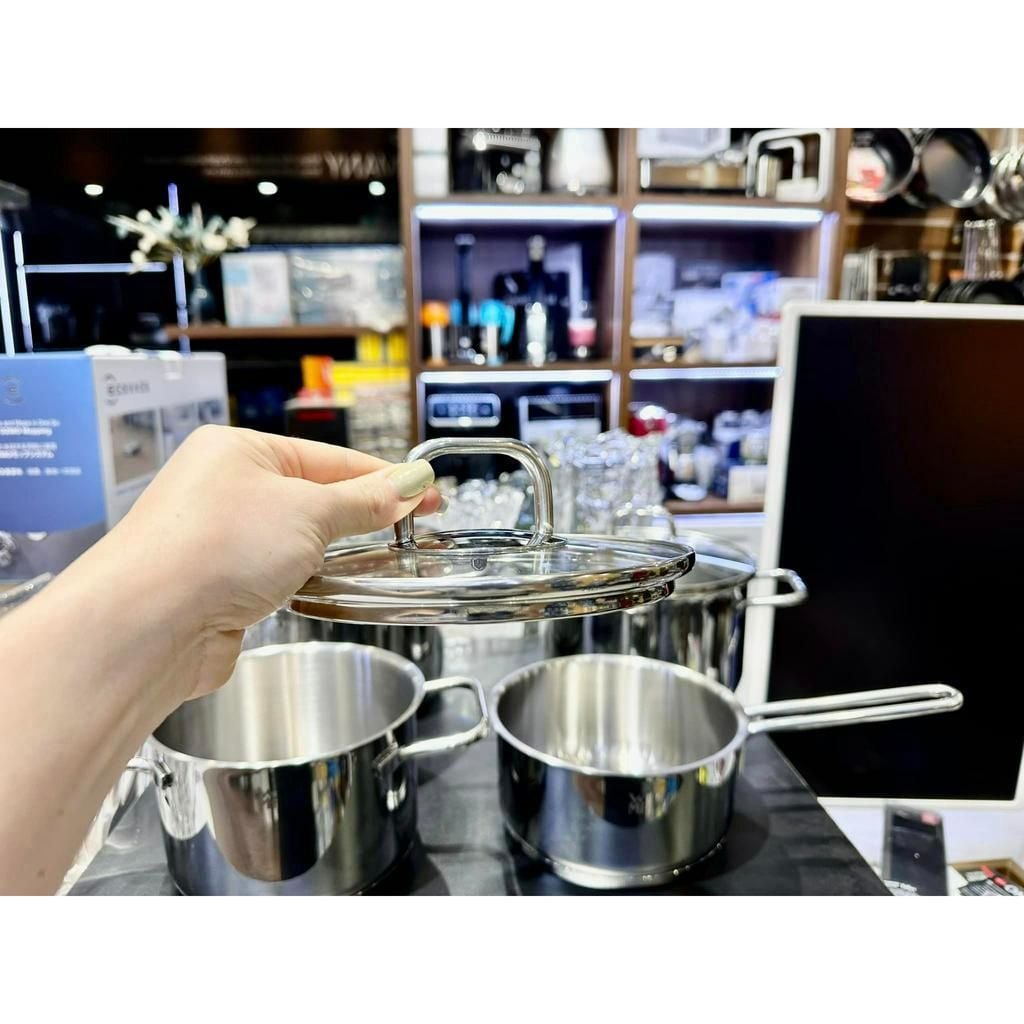 BỘ NỒI WMF INSPIRATION 4 MÓN 3 ĐÁY VUNG KÍNH