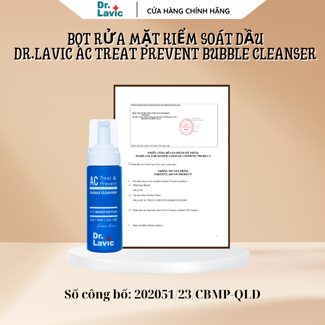 Bọt rửa mặt kiểm soát dầu Dr.Lavic AC Treat & Prevent Bubble 150ml ...