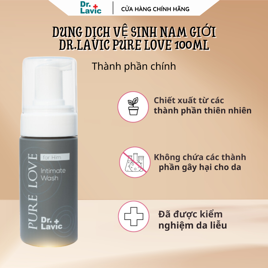 Dung dịch vệ sinh nam dạng bọt sạch thơm mát Dr.Lavic Pure Love Intima ...