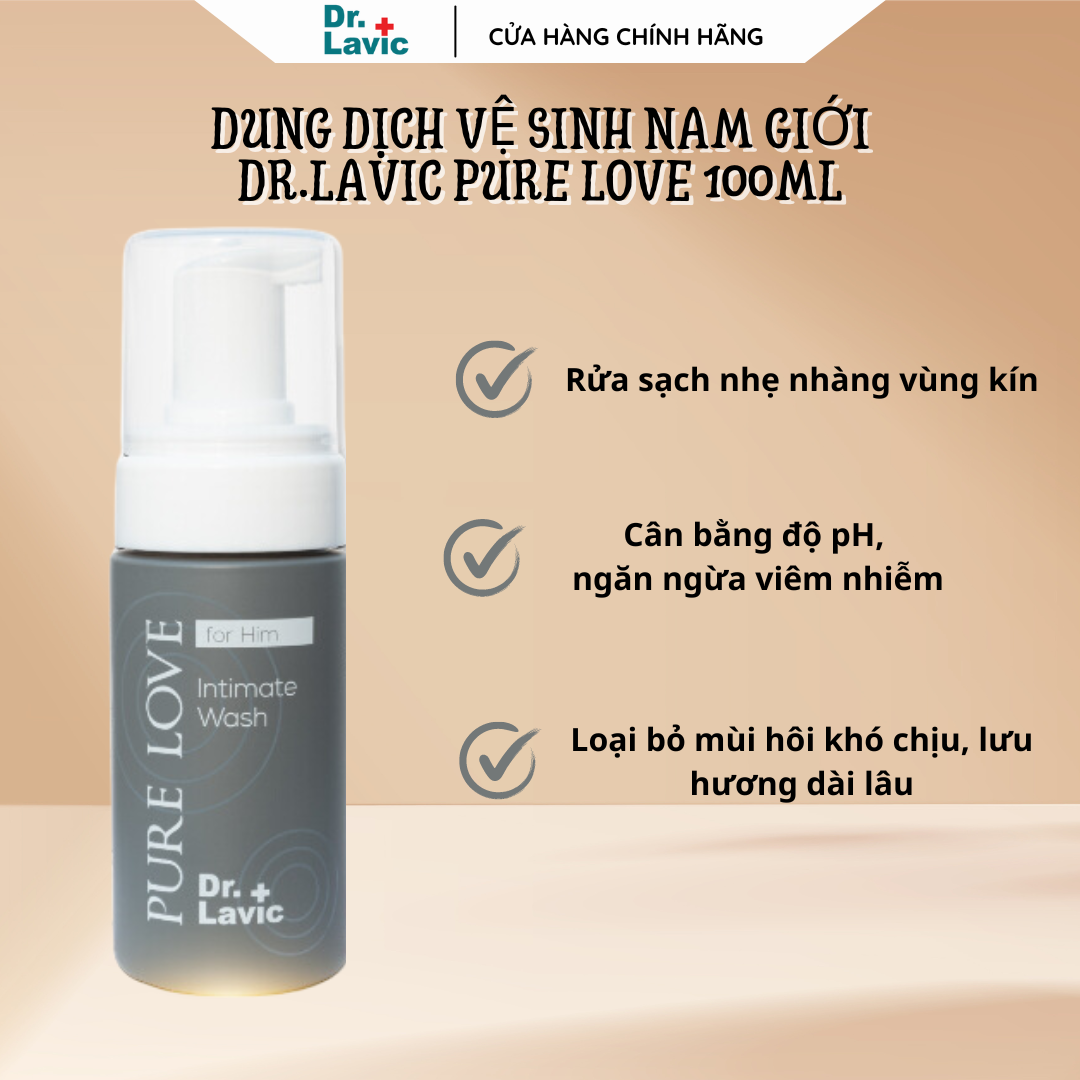 Dung dịch vệ sinh nam dạng bọt sạch thơm mát Dr.Lavic Pure Love Intima ...