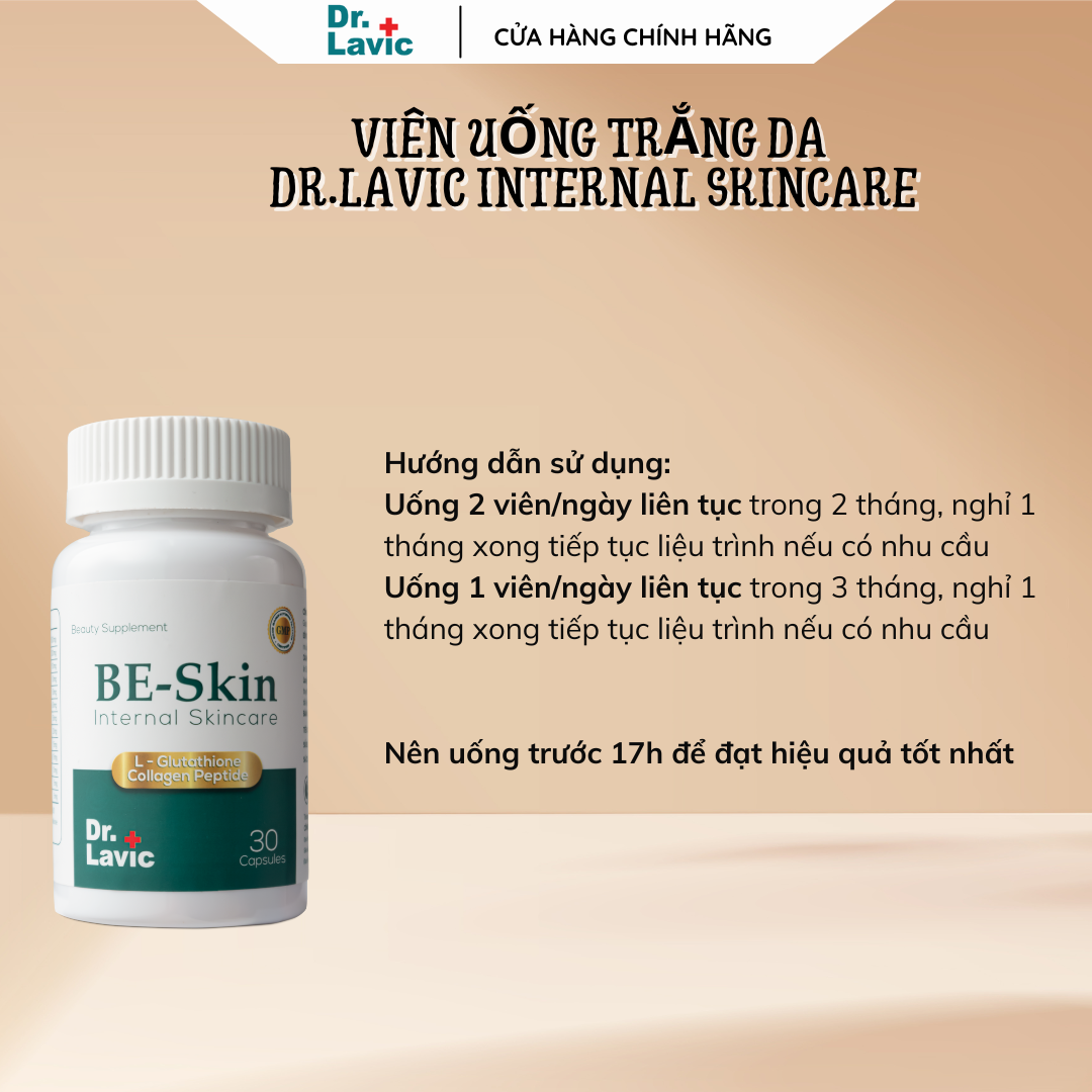Viên uống trắng da toàn thân đẹp da bổ sung vitamin C, Collagen Dr.Lav ...