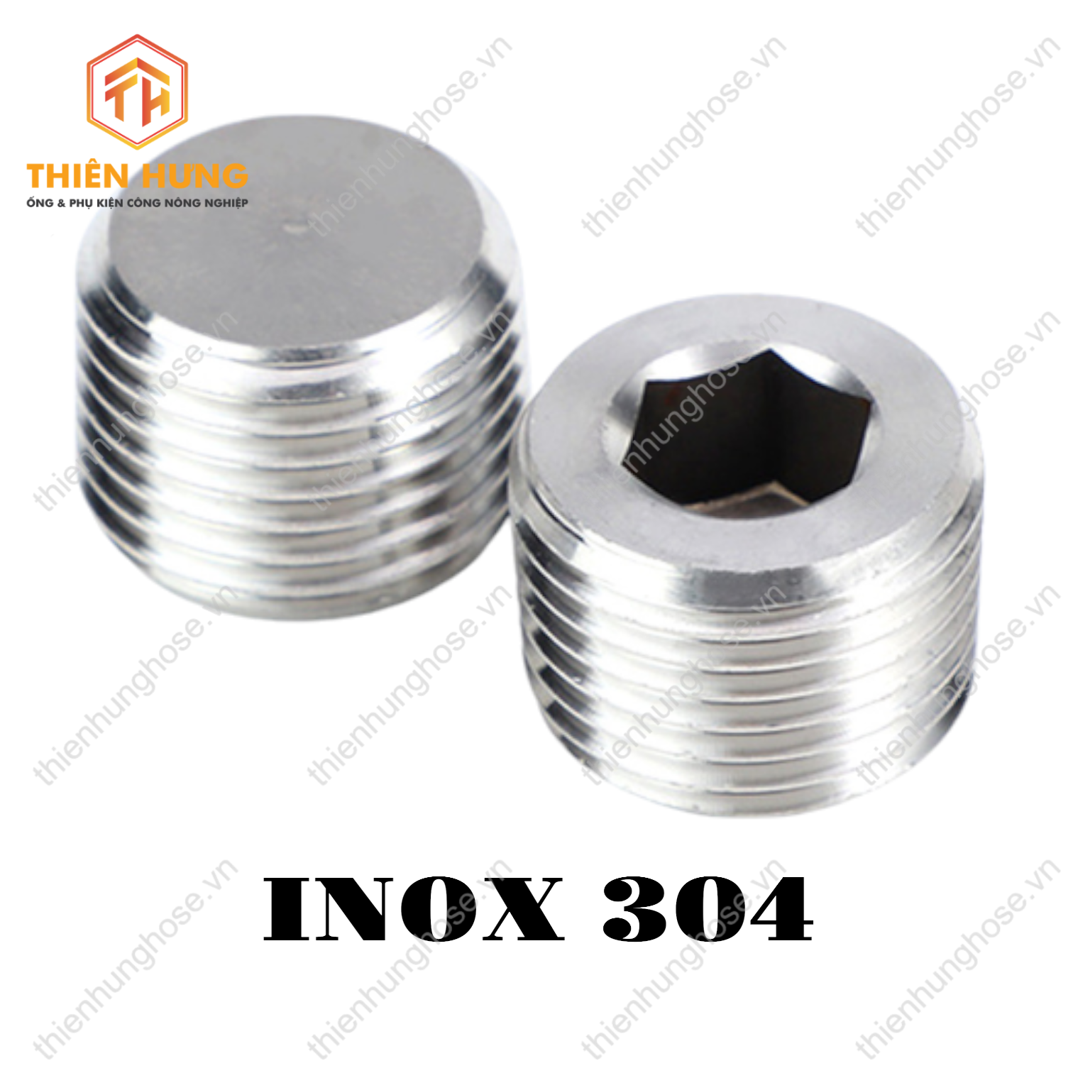 Ốc Bít Lục Giác Ren Ngoài inox 304