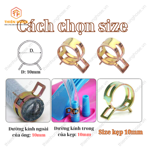 Cổ dê Bướm Tay Văng Nhựa - Đai Xiết Inox 304