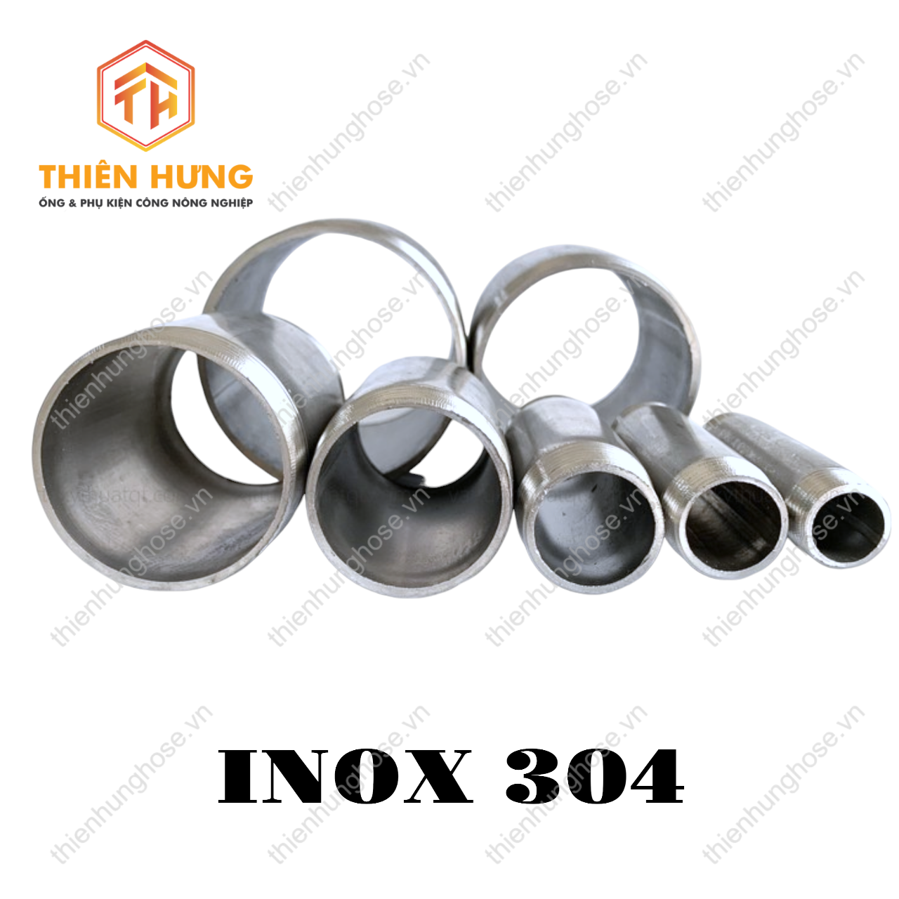 Ống ** 10cm ** Ren Ngoài INOX 201 - 304 [ ren 13mm ~ 60mm ]