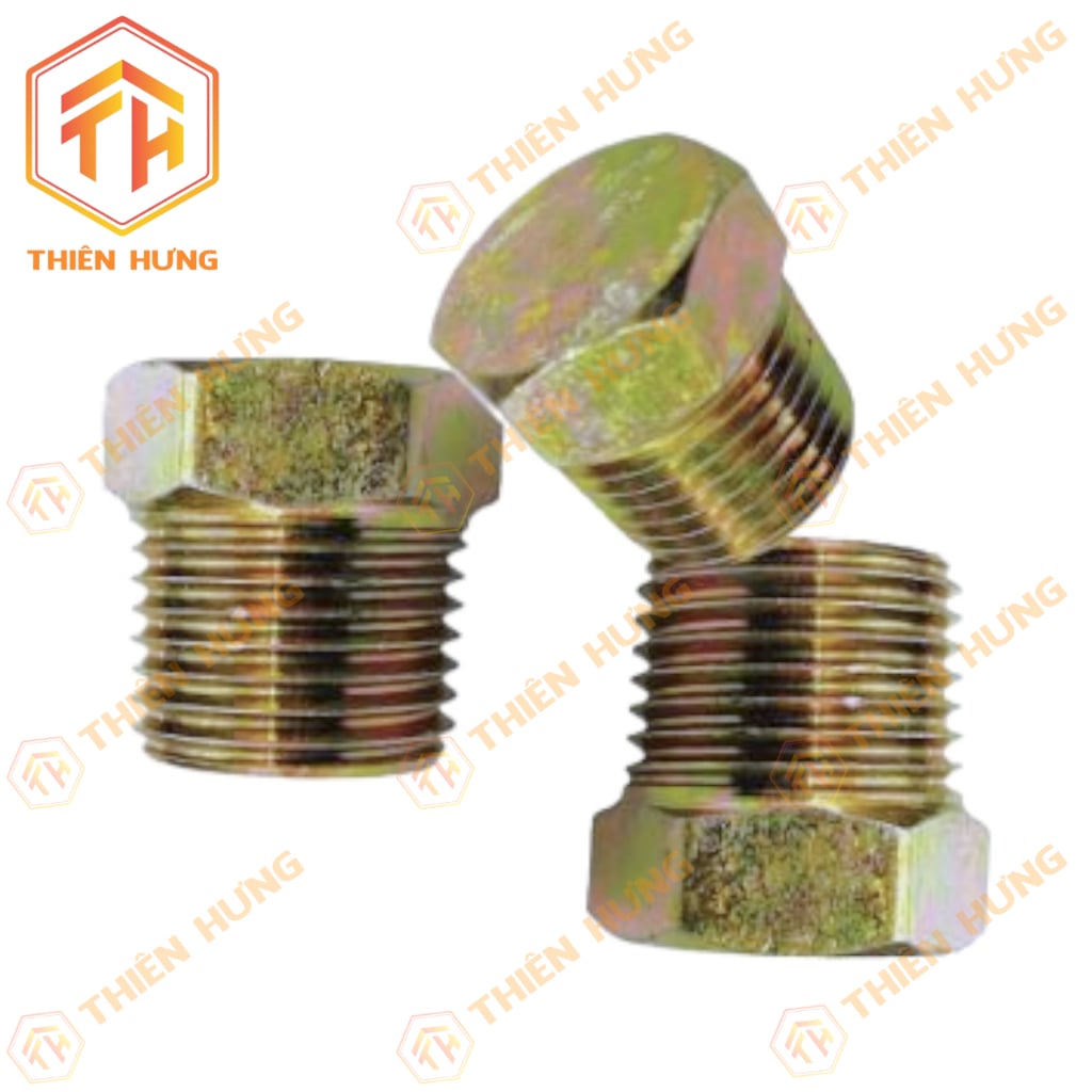 [SẮT] Nút Bít Ren/ Răng Ngoài ( RN) thủy lực - đầu bít răng máy - Nút