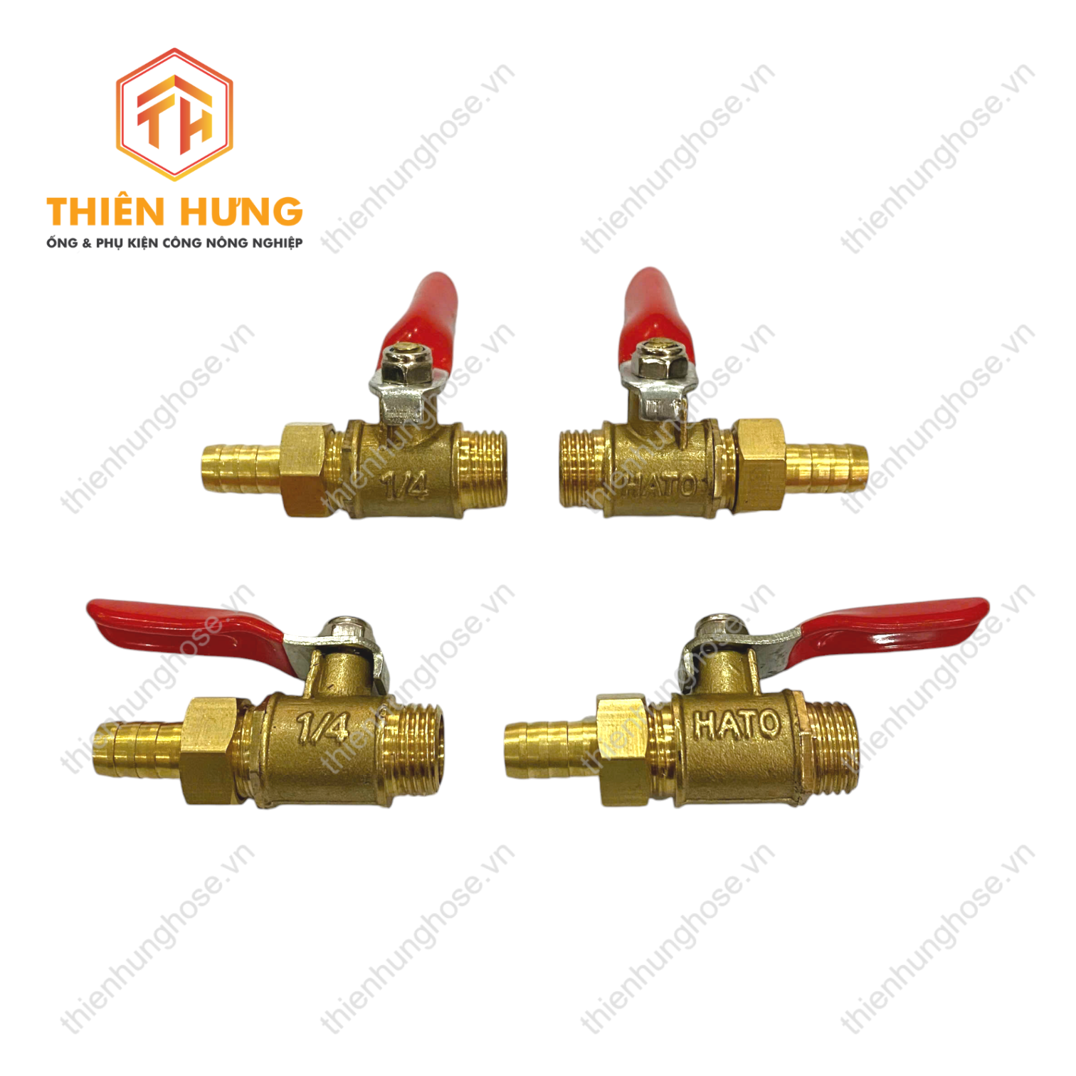 Khóa Van Đồng Gạt 2 Đầu 1/4 Thường (Trung Quốc) - Răng Ngoài 13mm/ Đu