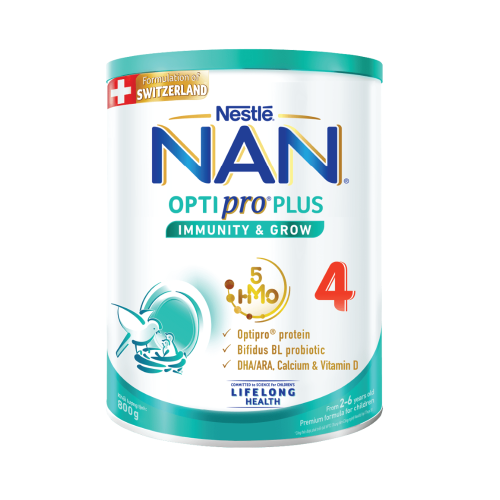 Sữa Nan Optipro Plus số 4 -800g cho bé từ 2-6 tuổi - Chuỗi Mẹ và Bé Voi Con