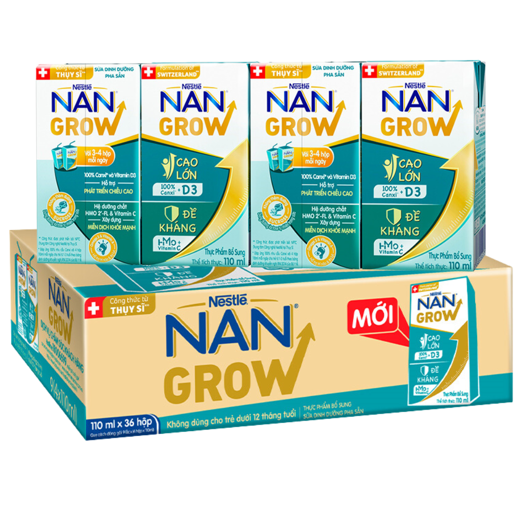 Sữa BPS Nan Grow 110ml cho bé trên 1 tuổi (thùng 36 tặng 12) - Chuỗi Mẹ ...