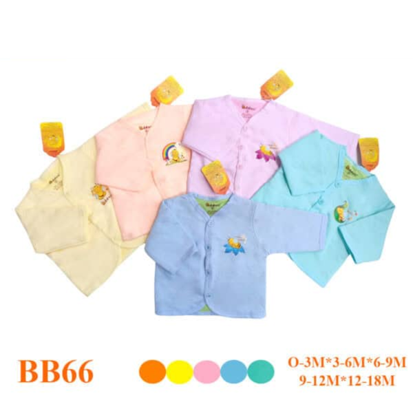Áo màu nỉ TD cotton 2 lớp BB66 Babiboo - Chuỗi Mẹ và Bé Voi Con