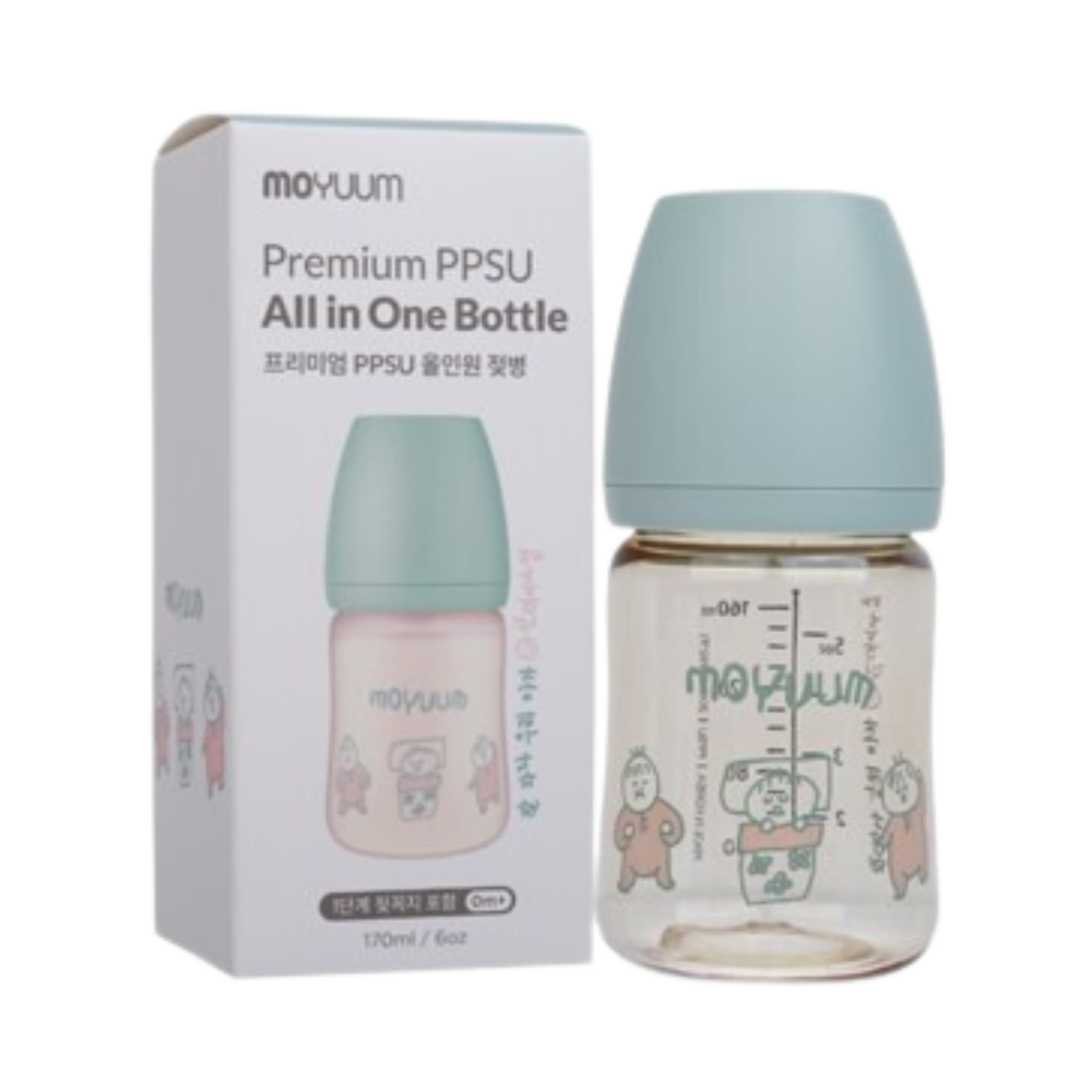 Bình sữa Moyuum em bé 170ml xanh - Chuỗi Mẹ và Bé Voi Con