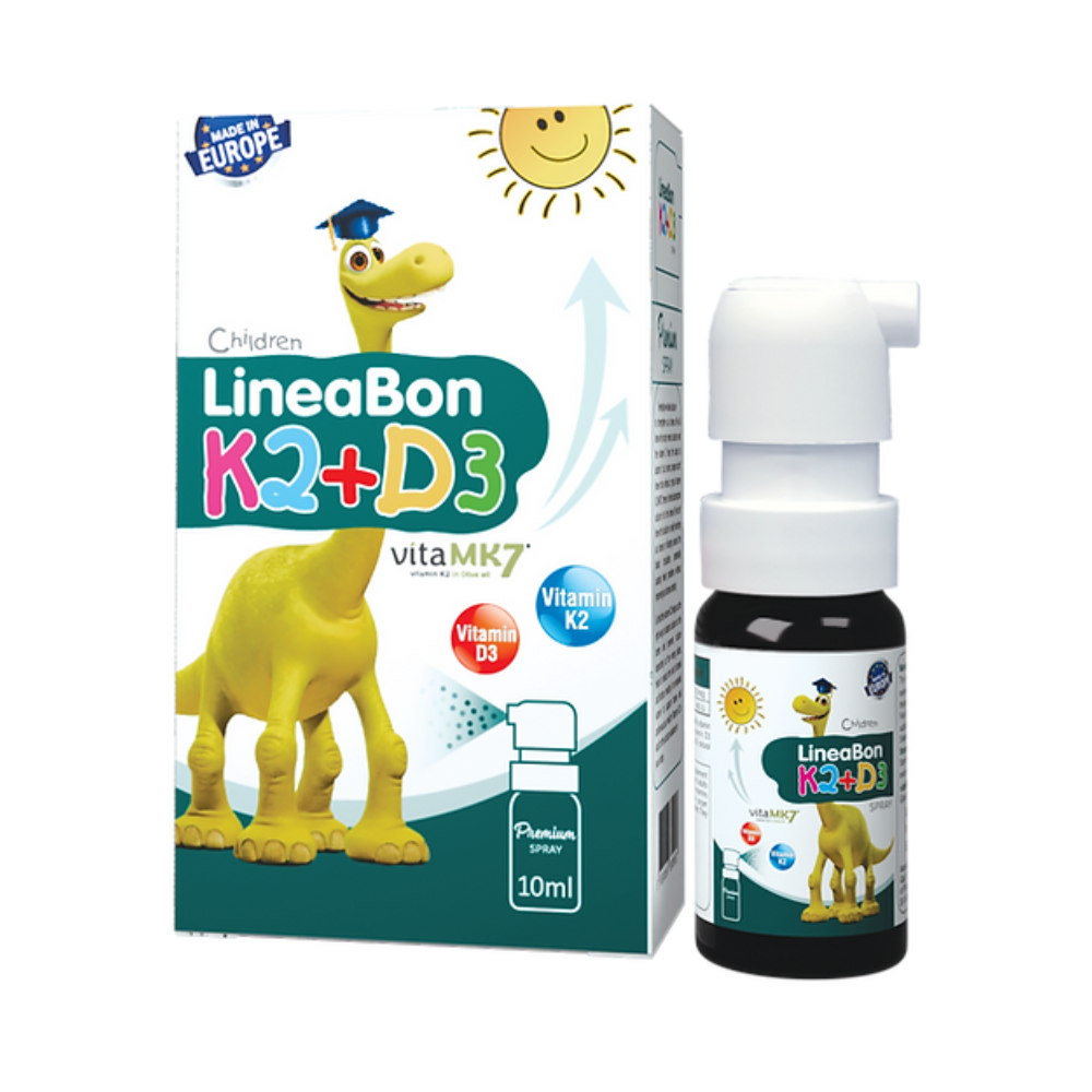 LineaBon K2+D3 dạng xịt (10ml) - Hỗ Trợ phát triển chiều cao & xương - Chuỗi Mẹ và Bé Voi Con