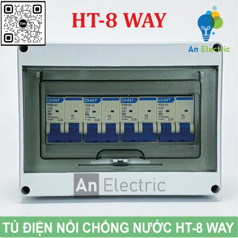 Tủ điện phân phối chống nước HT-8 WAY chuẩn IP65