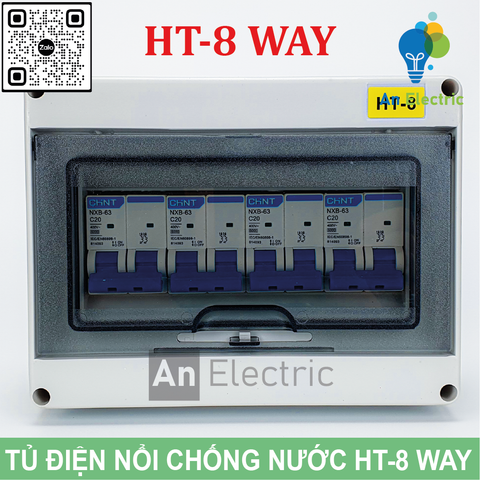 Tủ điện phân phối chống nước HT-8 WAY chuẩn IP65