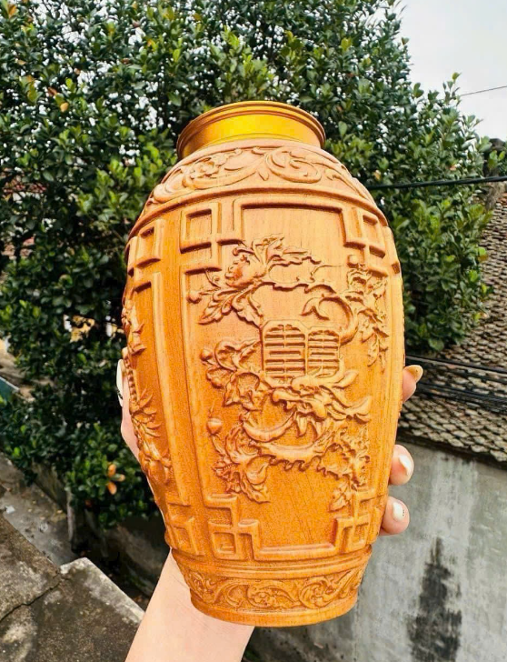 Hộp đựng chè gỗ bách xanh có nắp đồng Kt 19-11 – Siêu thị Bảo Khánh