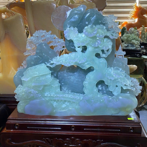 Bồng lai tiên cảnh ngọc florit Kt: 48x43cm Cả đế: 60cm – Siêu thị Bảo Khánh