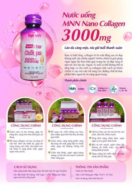 Nước Uống NMN Nano Collagen 3000MG – Siêu thị Bảo Khánh