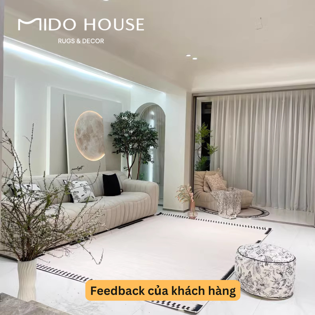 Thảm trải sàn dệt 3D cao cấp Fringe Harmony – MIDO HOUSE - RUGS & DECOR