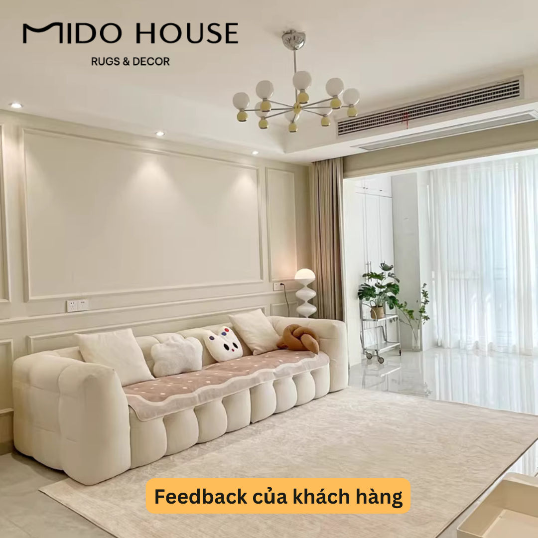 Thảm trải sàn dệt 3D cao cấp Ivory – MIDO HOUSE - RUGS & DECOR