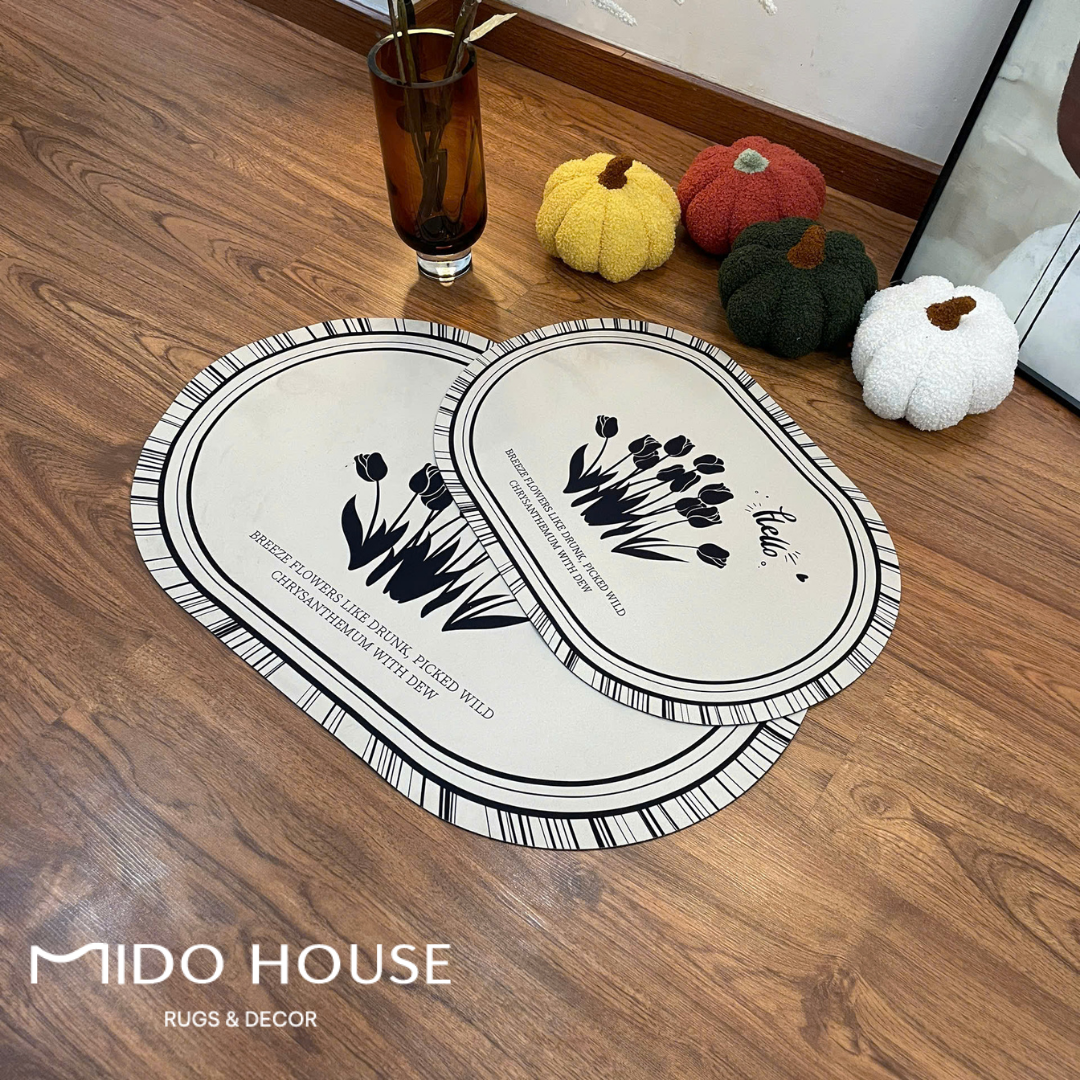 Thảm lau chân cao cấp Mido House - Flowers – MIDO HOUSE - RUGS & DECOR