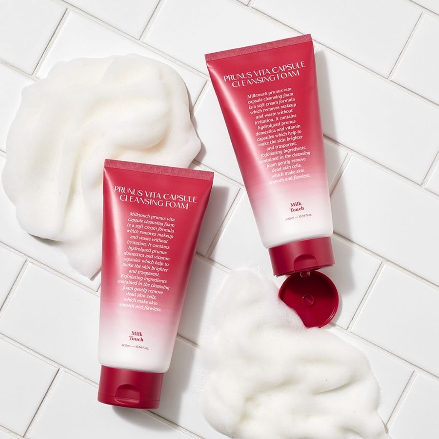Sữa rửa mặt Milk Touch Prunus Vita Capsule Cleansing Foam – Dalicos