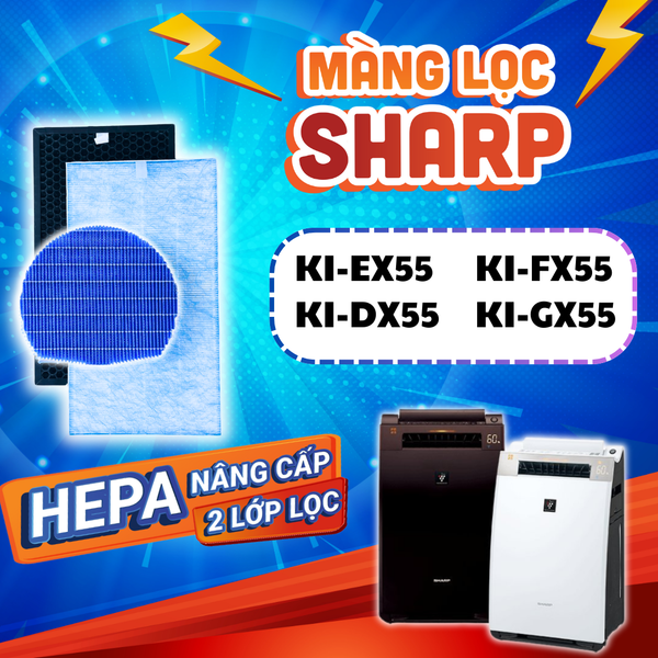 Màng lọc không khí Sharp KI-DX55, KI-EX55, KI-FX55, KI-GX55, lõi lọc k - Lọc Khí Xanh - Màng lọc ...