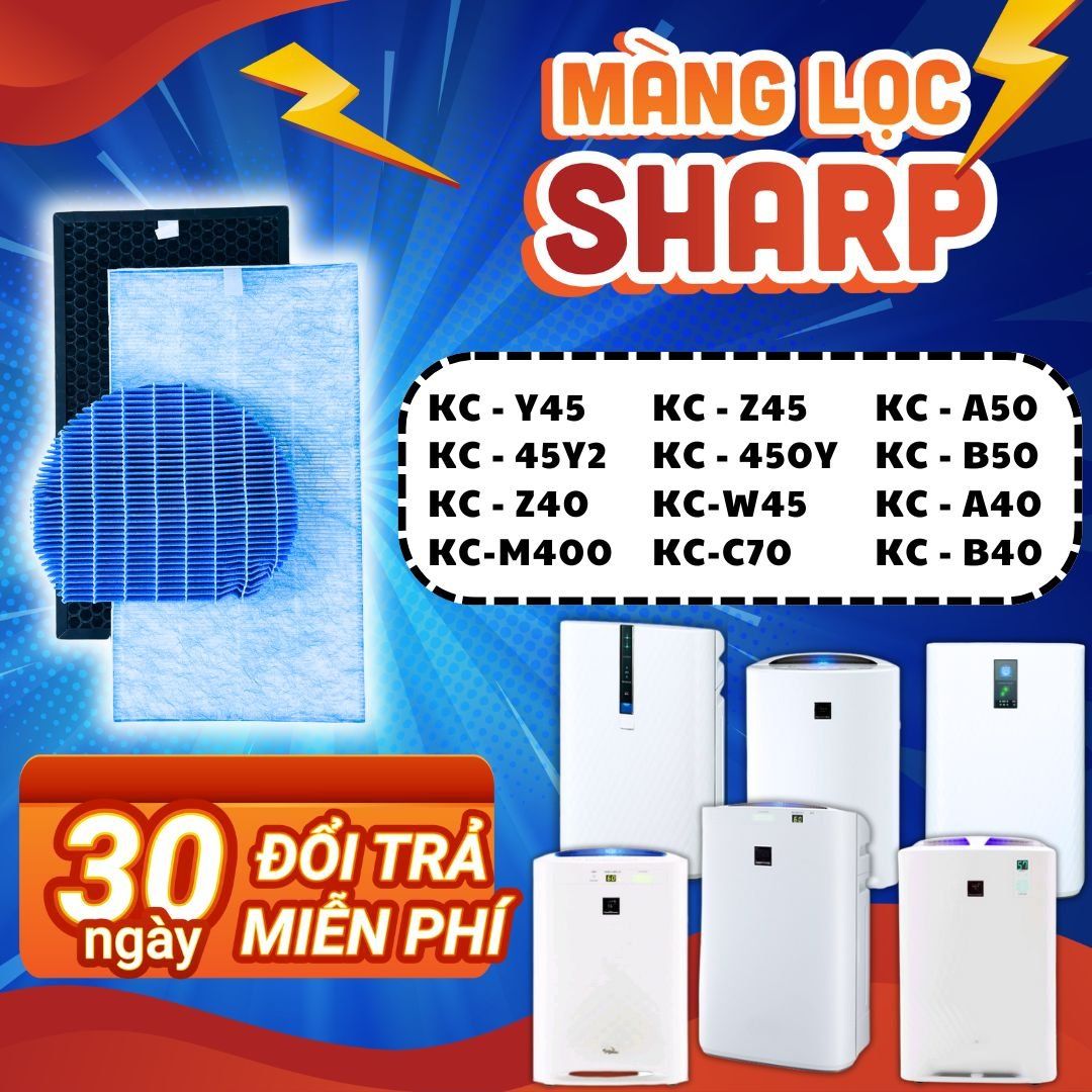 Màng lọc không khí Sharp KC-W45, Y45, A40, Z40, Z45, B40, B50, C70. - Lọc Khí Xanh - Màng lọc ...
