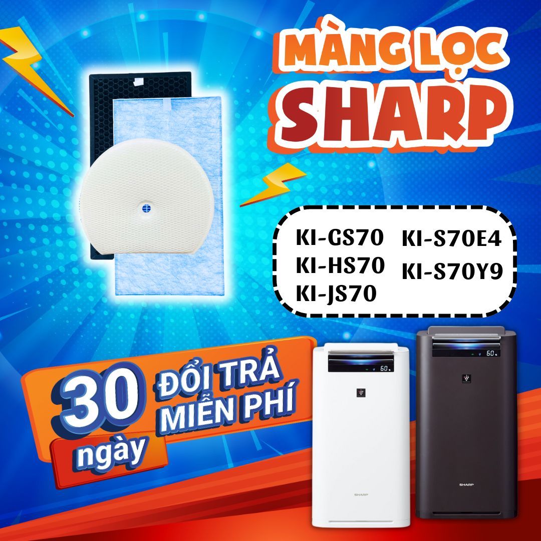 Màng lọc không khí Sharp KI-GS70, KI-HS70, KI-JS70, KI-LS70 KI-S70E4 K - Lọc Khí Xanh - Màng lọc ...