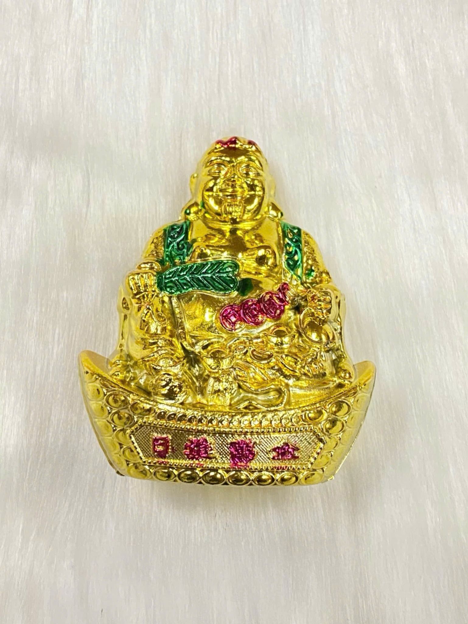 Ông địa ngồi trên thỏi vàng trang trí tết (655) – Nga Vpp - 23 Tháp Mười