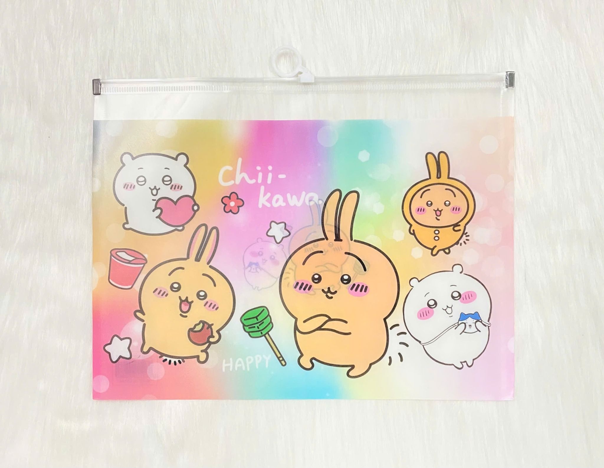 Bìa dây kéo 1 ngăn hình in Chiikawa đáng yêu (WJ-130) – Nga Vpp Tháp Mười