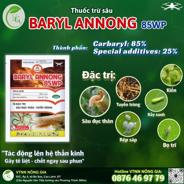 BARYL ANNONG 85WP 100GR – VTNN NÔNG GIA