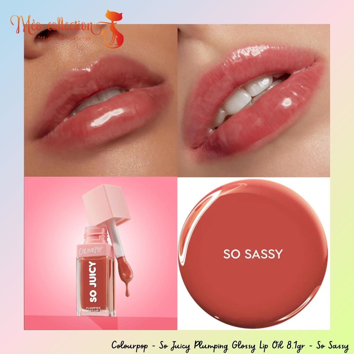 Son bóng/ Dầu dưỡng môi Colourpop - So Juicy Plumping Glossy Lip Oil 8 – meo.collection