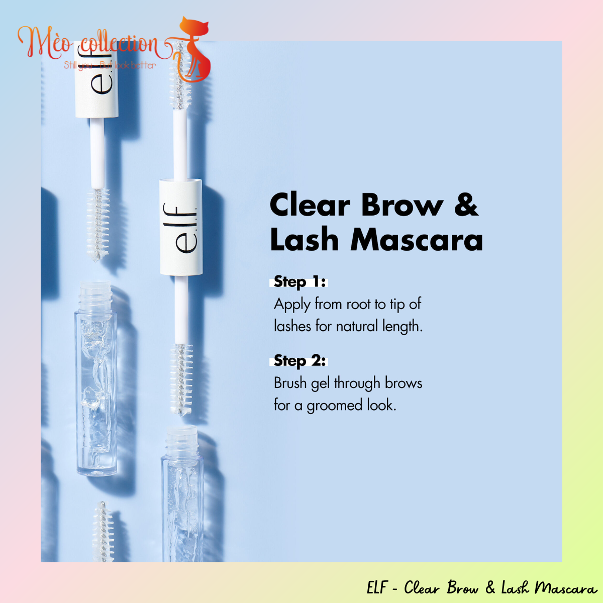 Gel chuốt cố định mi & chân mày ELF - Clear Brow & Lash Mascara 2.5ml ...