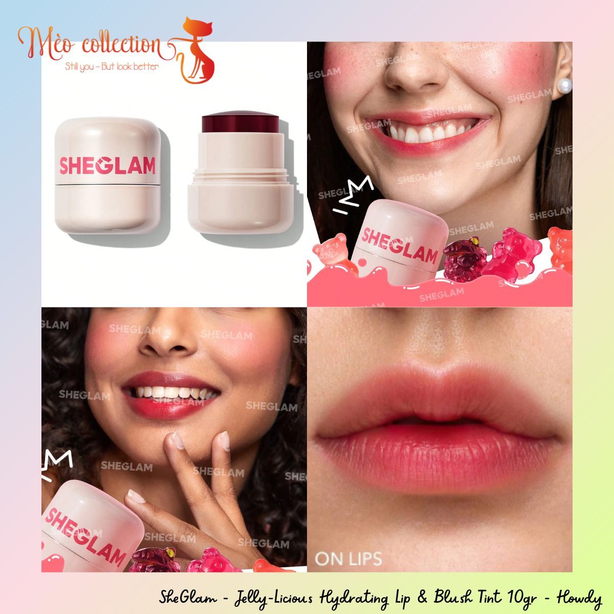 [Đọc mô tả - Sản phẩm dễ chảy khi vận chuyển] Má hồng & son dạng thạch ...