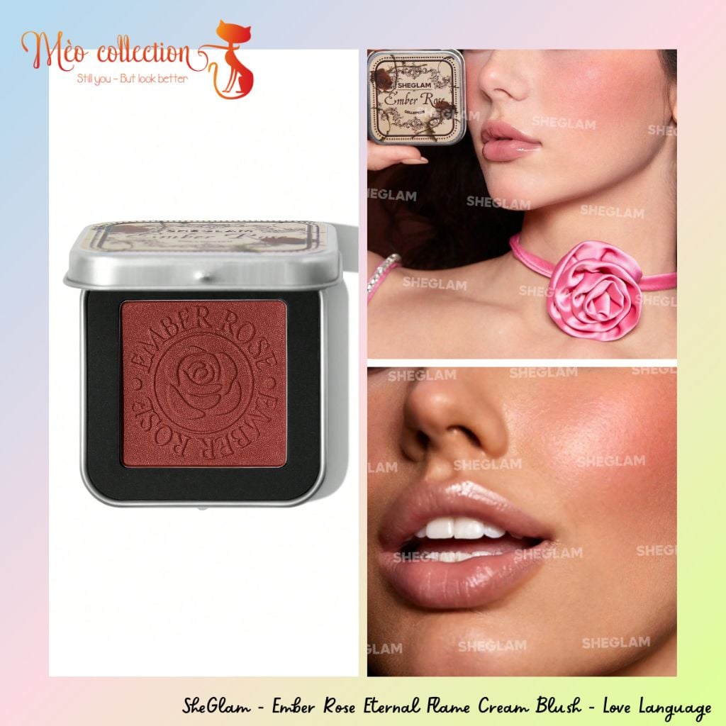 Má hồng dạng kem SheGlam - Ember Rose Eternal Flame Cream Blush 3.5gr – meo.collection
