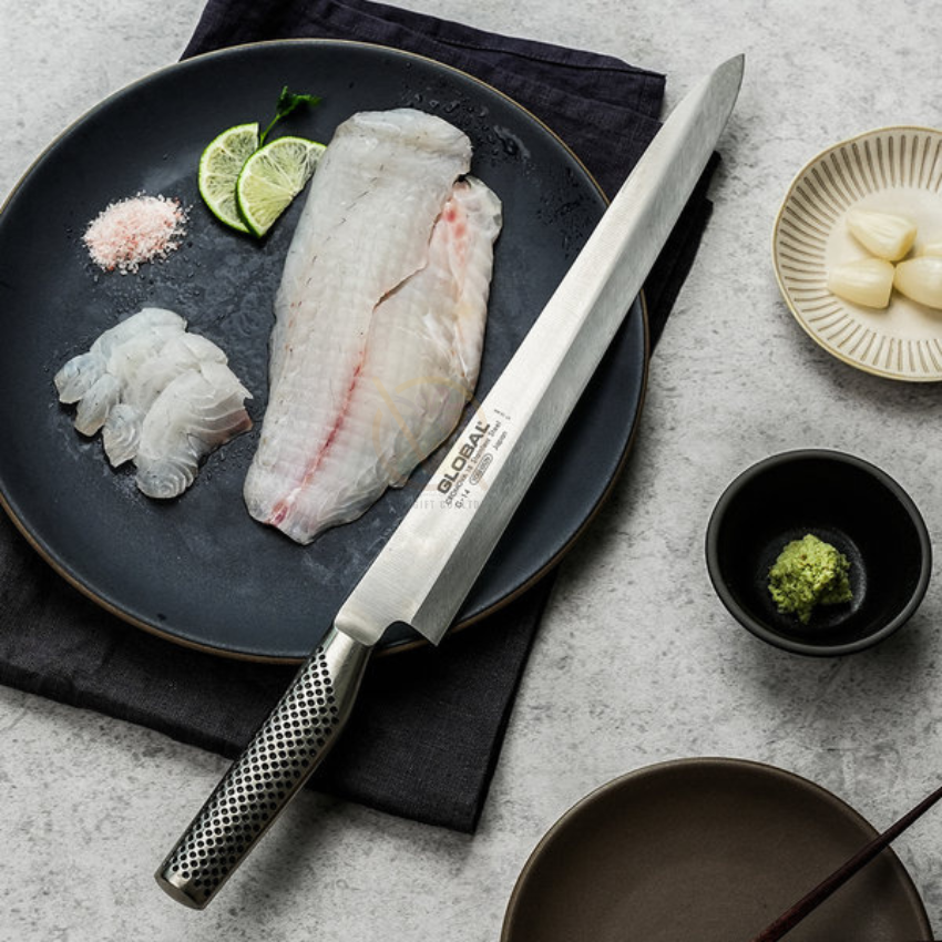 Dao bếp Nhật cao cấp Global G14R Yabagi Sashimi - Dao Sashimi tay phải ...