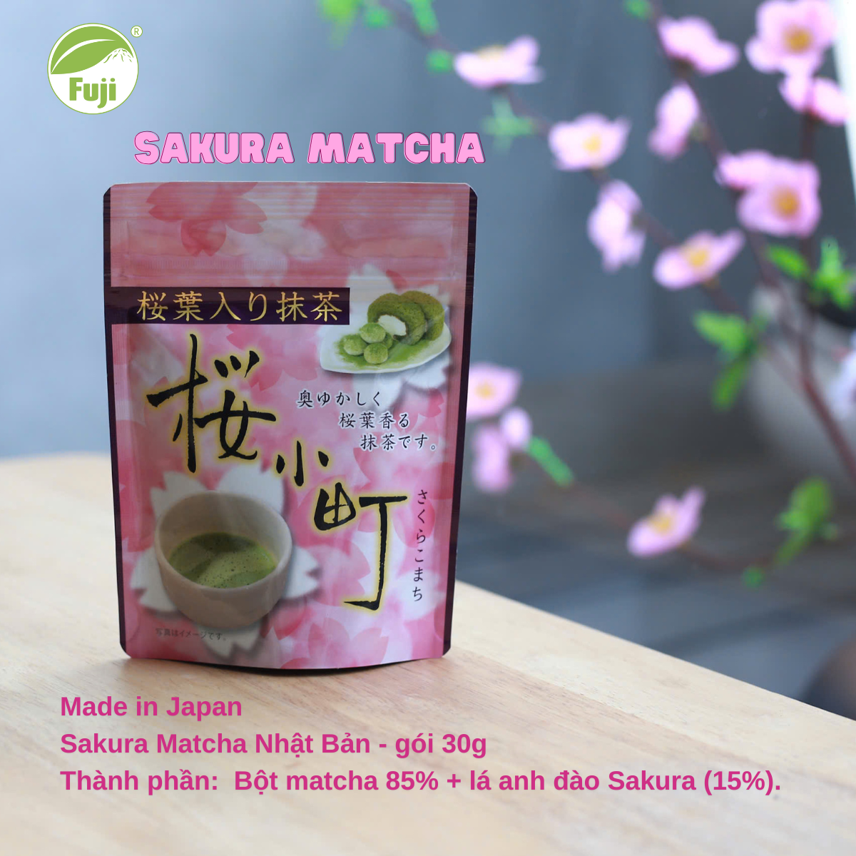 Bột Sakura Matcha gói 30gram