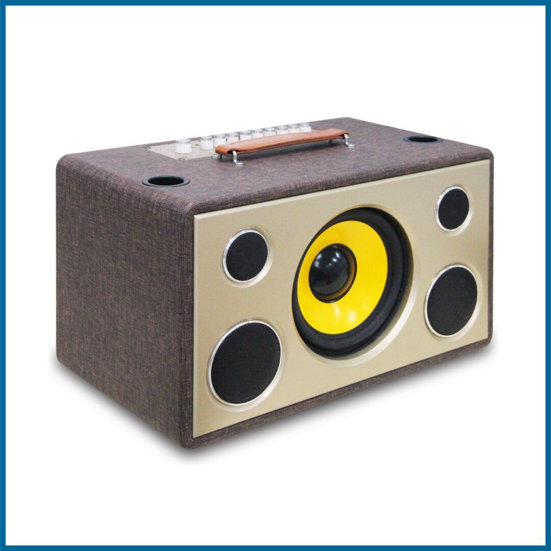 LOA KARAOKE VHM XÁCH TAY 8V5S XANH/NÂU/DA BÒ – Showroom Thanh Hà Audio