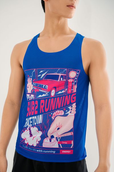 Áo Singlet Nam Sub2 Retro Car - Cobalt