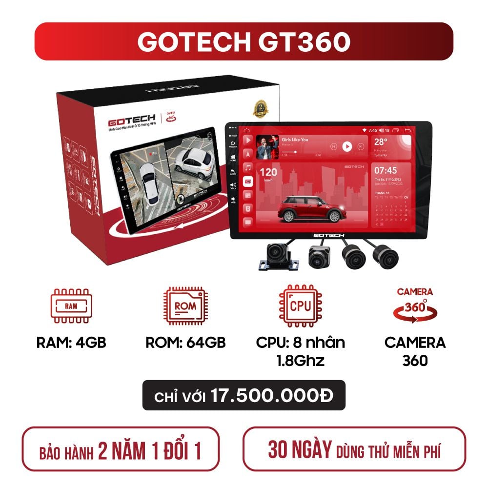 Màn hình ô tô thông minh GOTECH GT360 – Trung Tín Auto