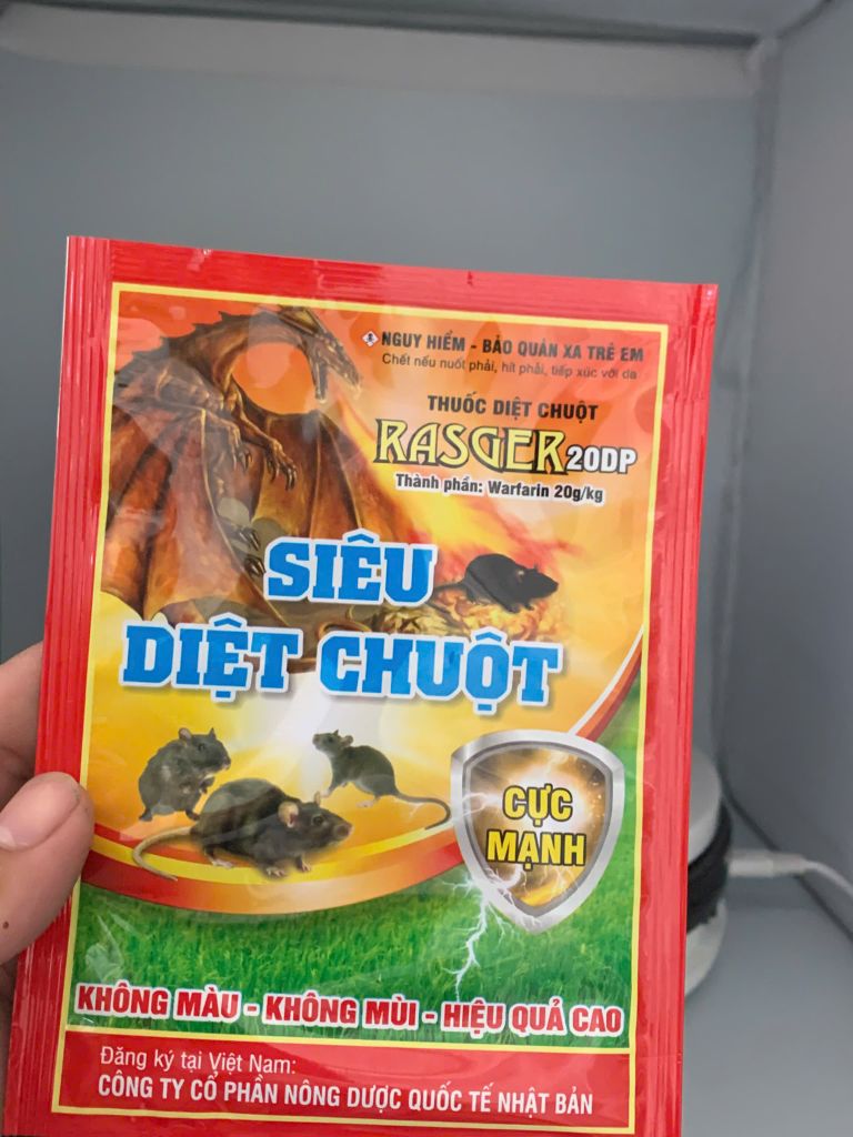(20g) SIÊU DIỆT CHUỘT-RASGER 20 - không màu, không mùi, hiệu quả cao
