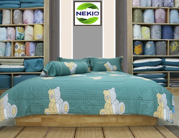 Bộ chăn ga Modal Gấu Robot – Nekio Bedding