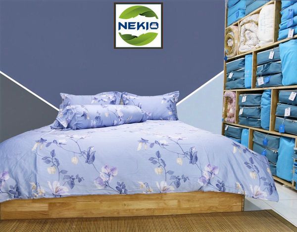 Bộ chăn ga lụa Protencel Hoa Dây – Nekio Bedding