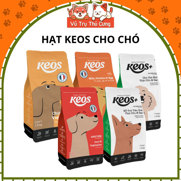 Thức Ăn Hạt Cho Chó Hỗ Trợ Tiêu Hóa Keos 400g – Vũ Trụ Thú Cưng