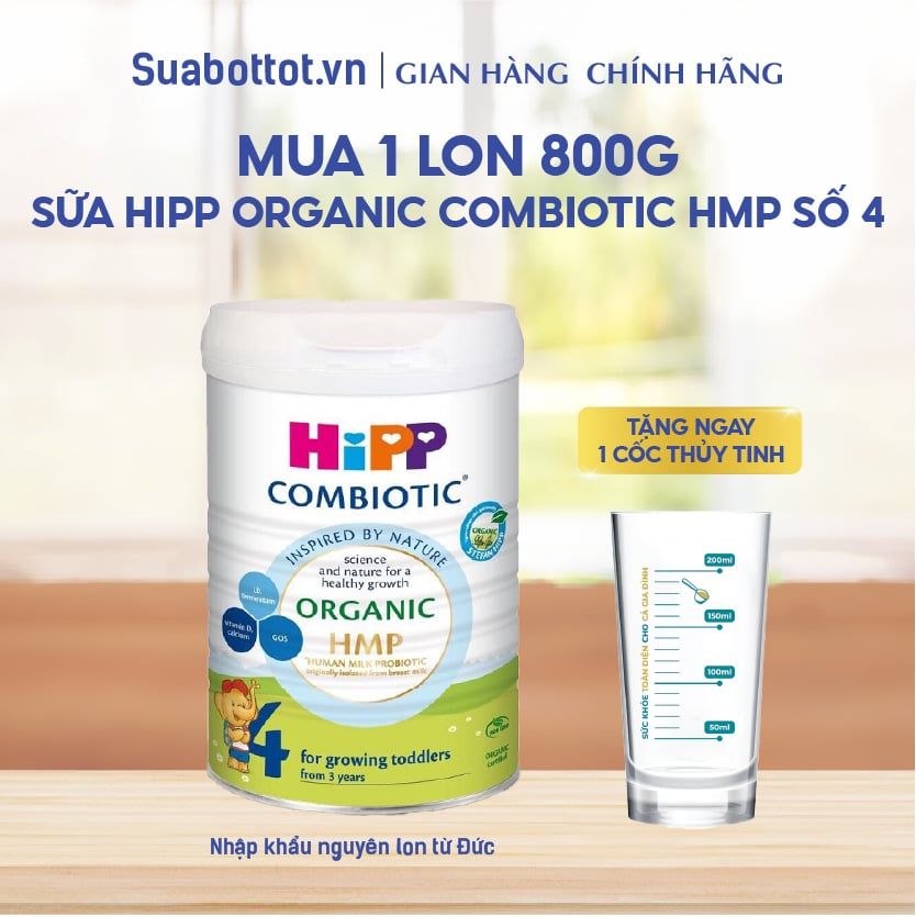 Sữa bột HiPP Organic Combiotic Số 4/ 800g – Đồng Hành Cùng Sức Khoẻ Việt