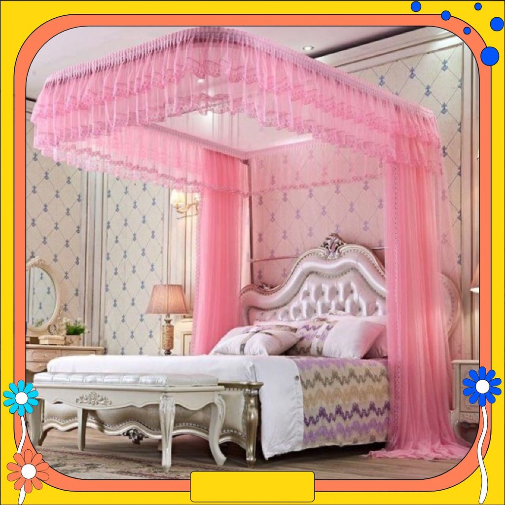 Màn khung inox không khoan tường có ròng rọc mùng khung ròng rọc kéo ...