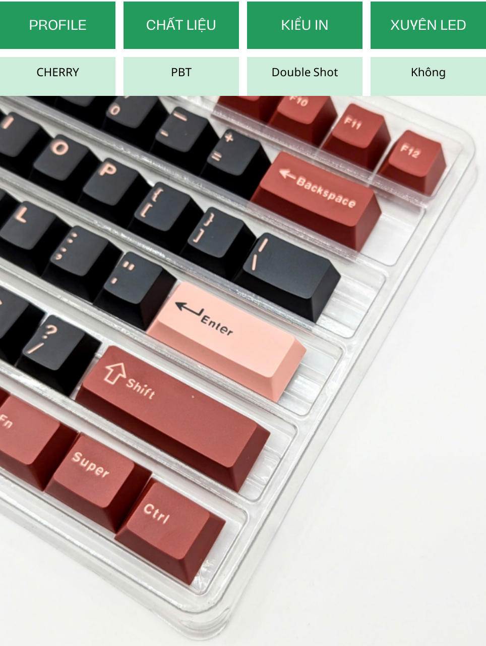 Bộ Keycap Đỏ Đen Metal Heart – Thiên Bảo TechSpace