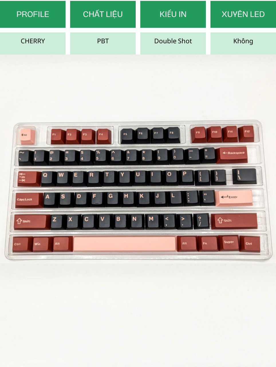 Bộ Keycap Đỏ Đen Metal Heart – Thiên Bảo TechSpace