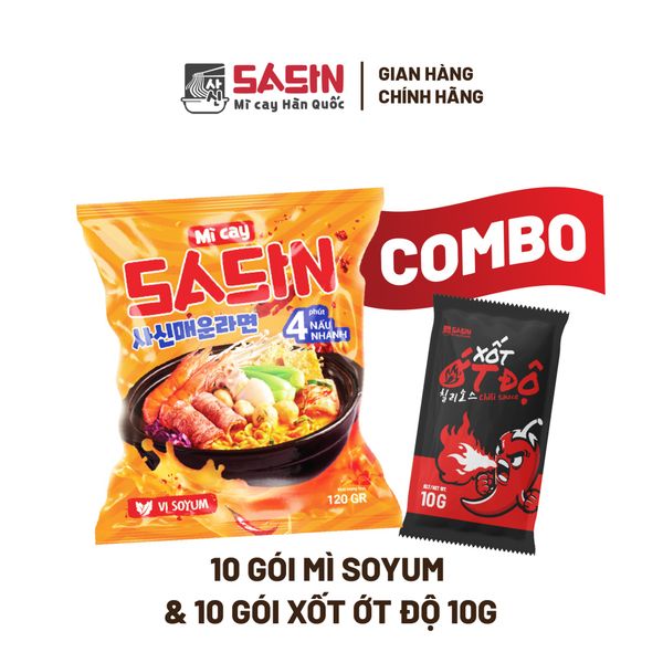 Combo 10 gói mì soyum + 10 gói xốt ớt độ – SASIN