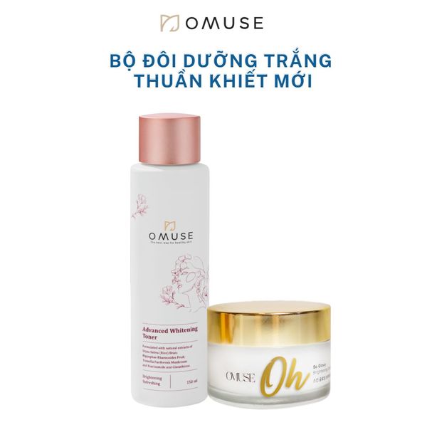 Combo sản phẩm dưỡng trắng và cấp ẩm cho mọi loại da OMUSE Oh So Glowy ...